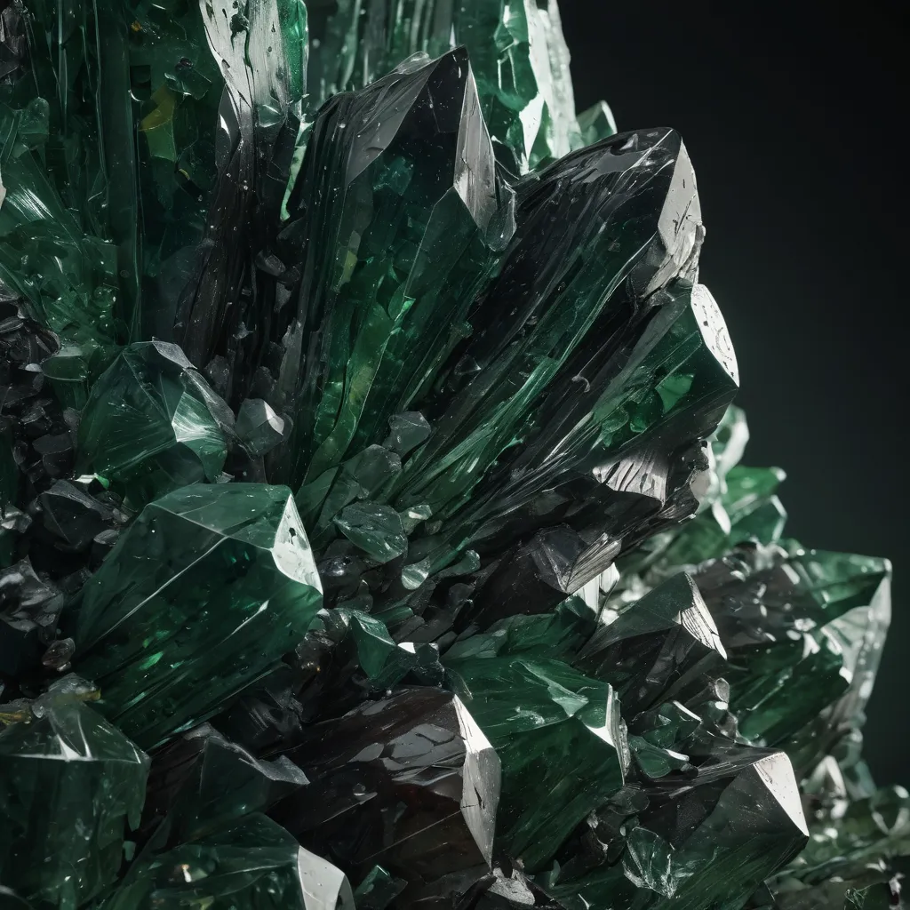 The Fascination of Dark Green Crystals with White Spots